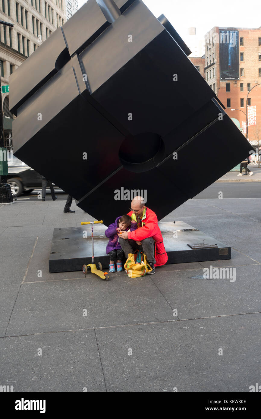 Cooper Union square artwork NYC Stock Photo - Alamy