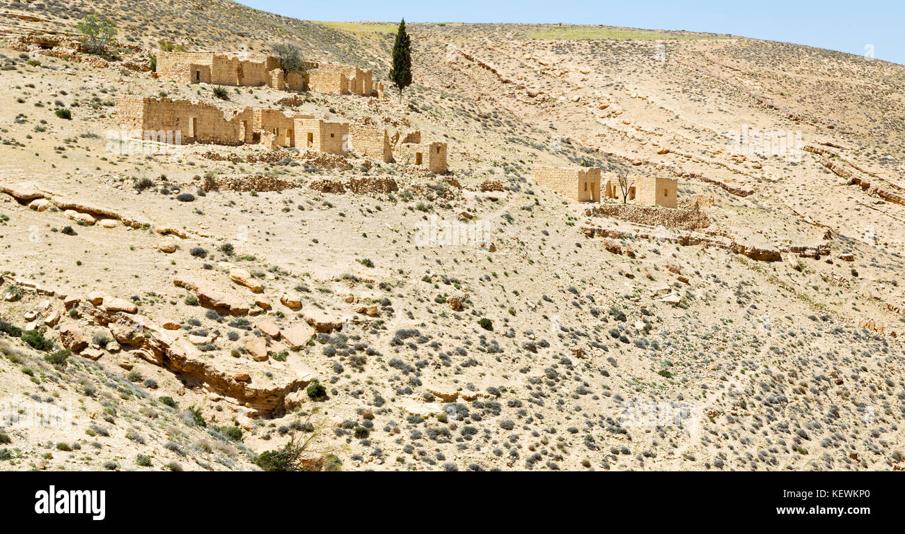 in the mountain of eden jordan the view from the antique castle Stock ...