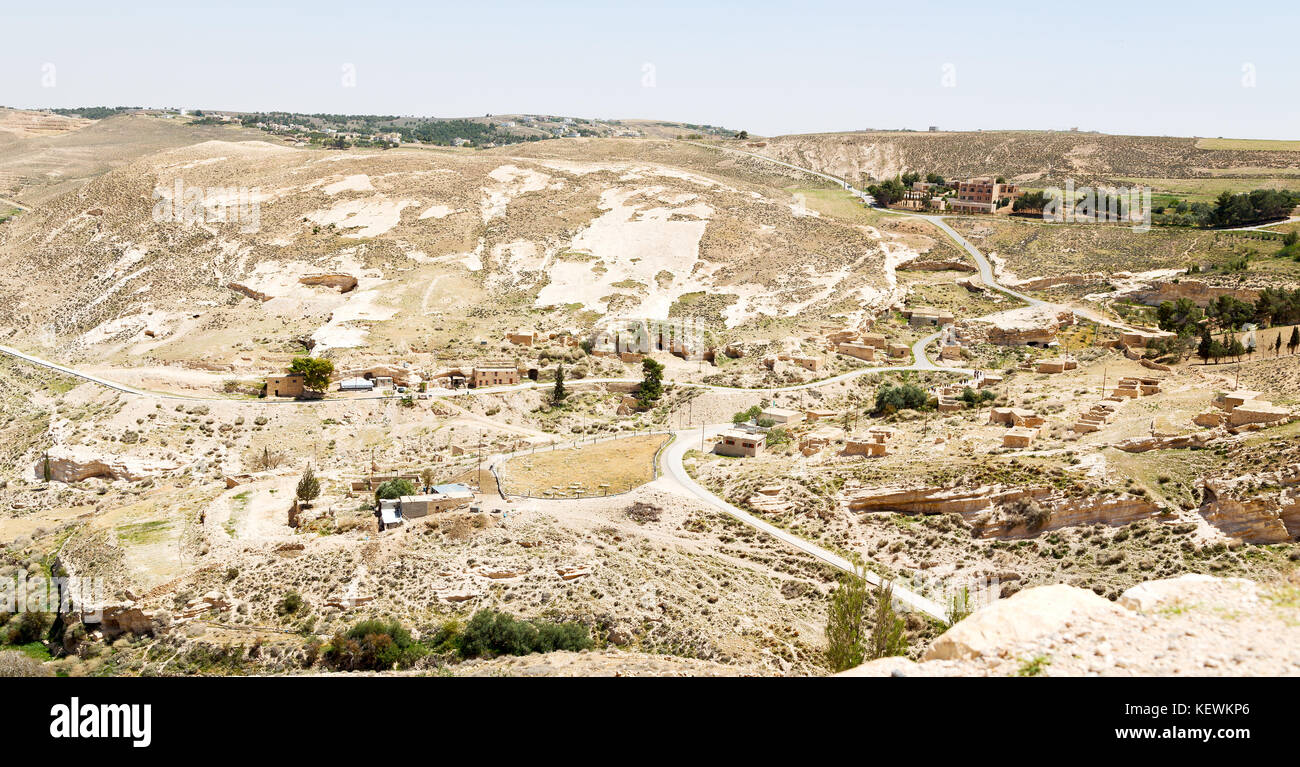 in the mountain of eden jordan the view from the antique castle Stock ...