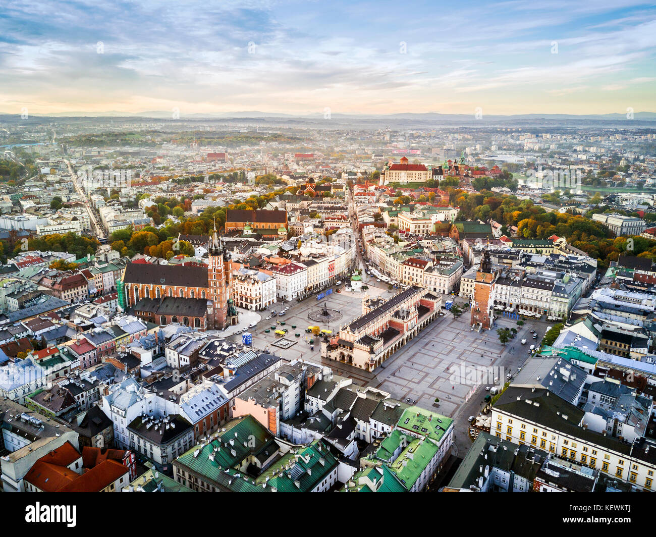 Krakow square aerial hi-res stock photography and images - Alamy