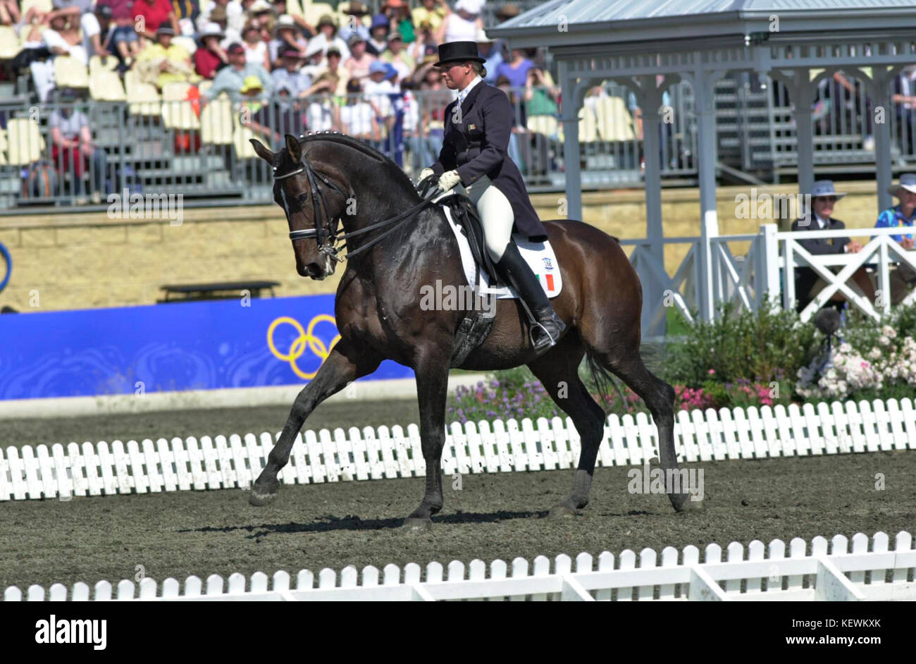 Olympic Games, Sydney 2000, Anne van Olst riding Dempsey Stock Photo ...