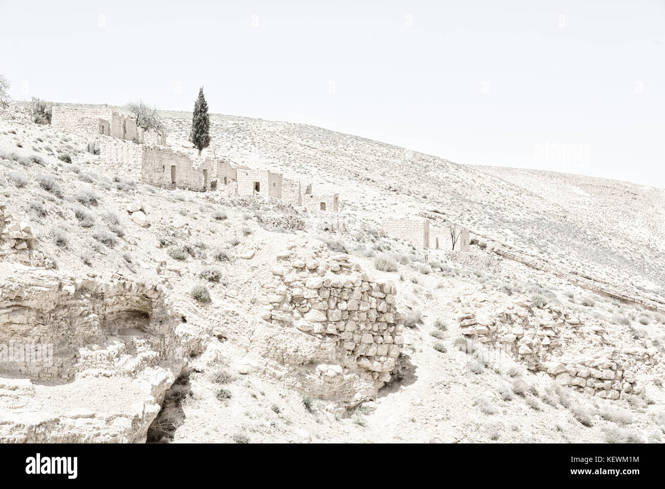 in the mountain of eden jordan the view from the antique castle Stock ...