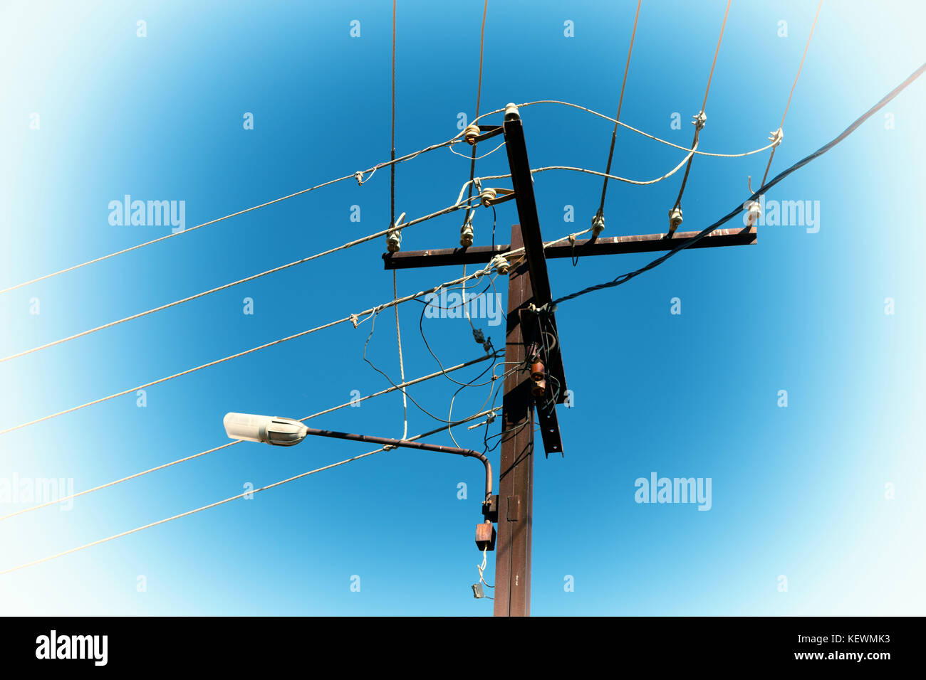 in australia the concept of power line with electrical pole in the ...