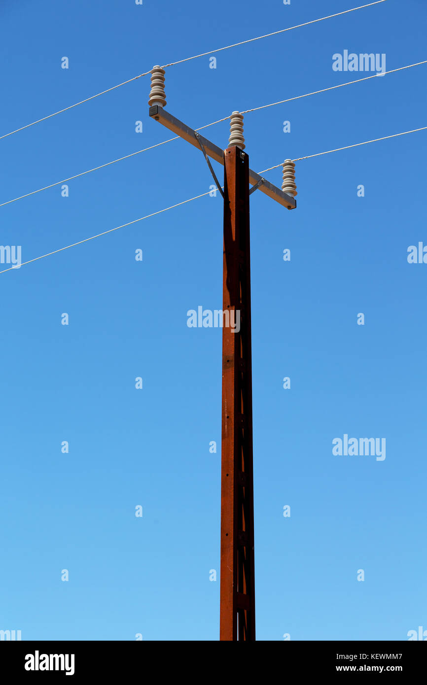 in australia the concept of power line with electrical pole in the ...