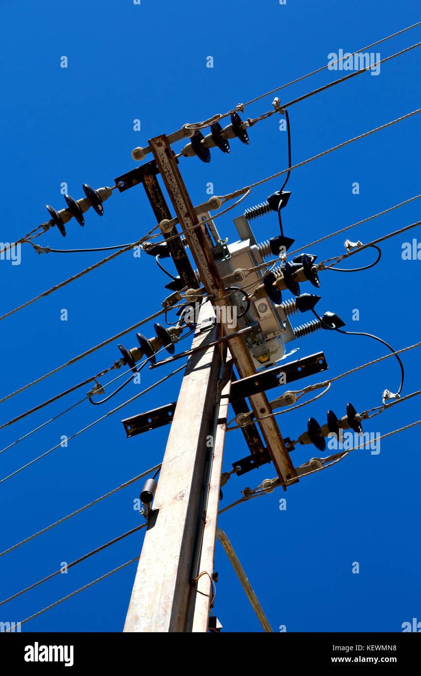 in australia the concept of power line with electrical pole in the ...