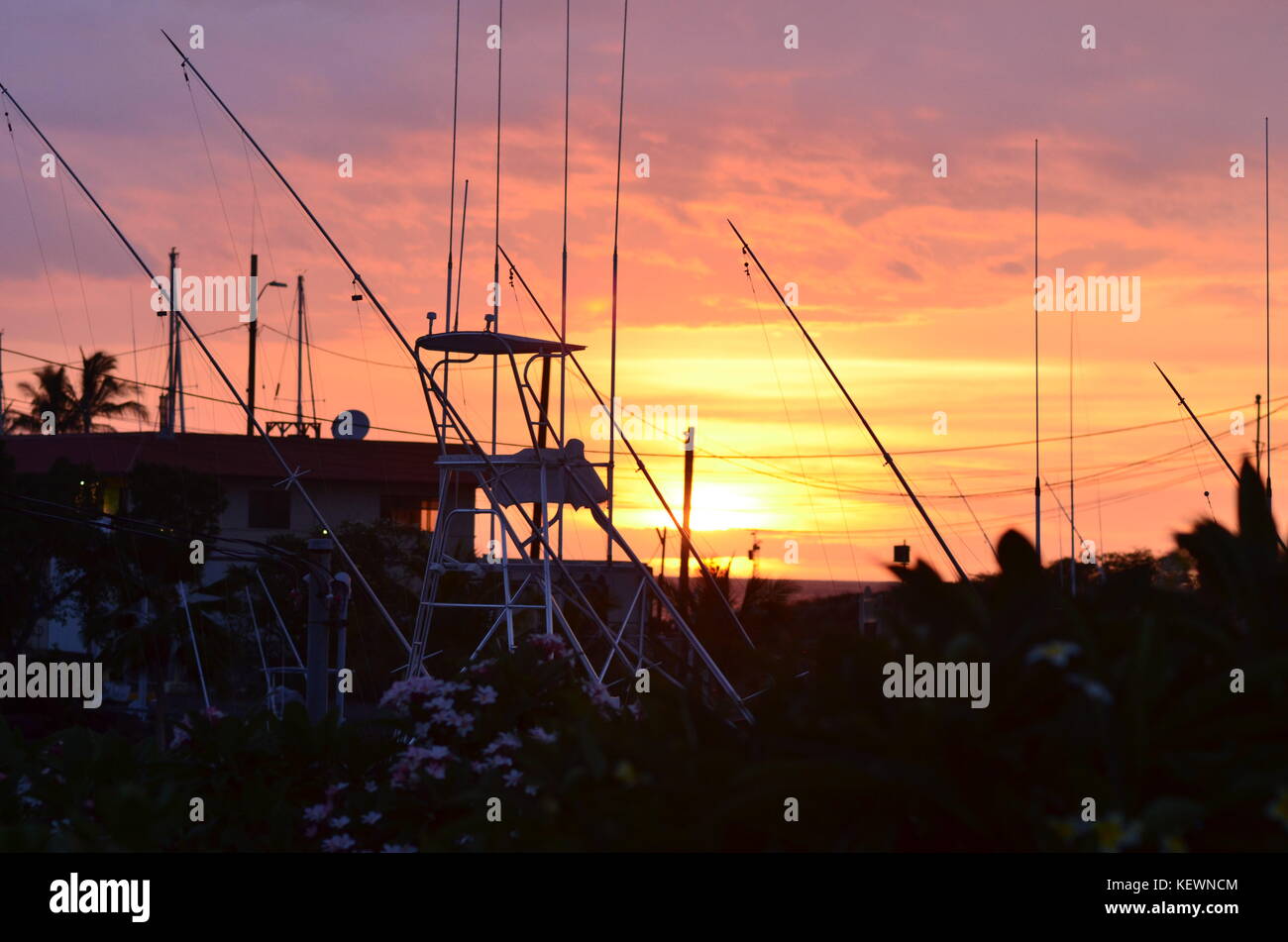 Hawaii sunset orange hi-res stock photography and images - Alamy