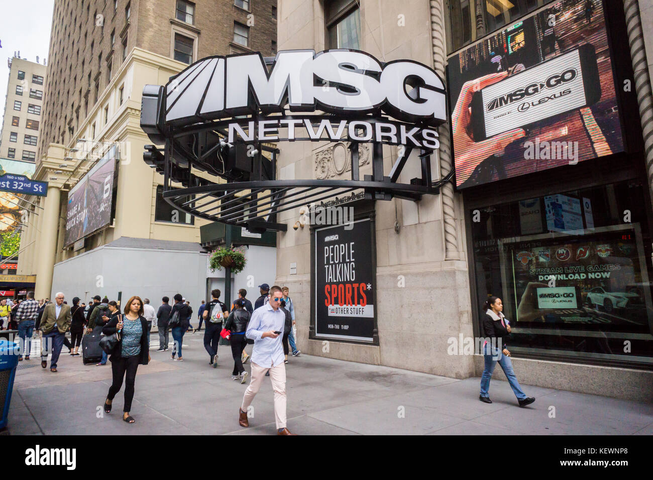 The offices and studios of the MSG Networks in the Penn Station ...