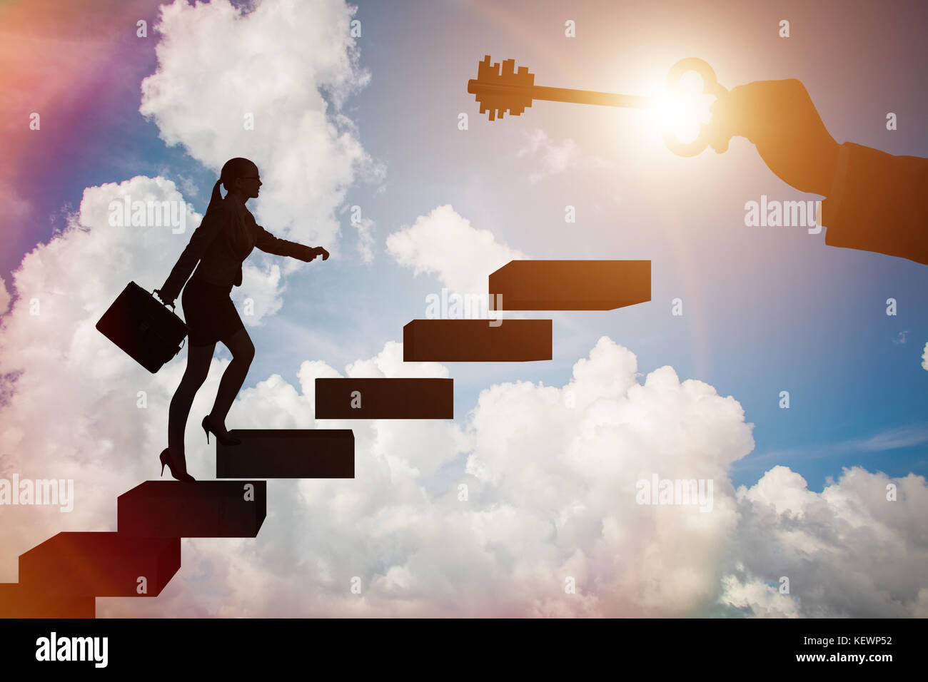 Concept with key to success illustration Stock Photo - Alamy