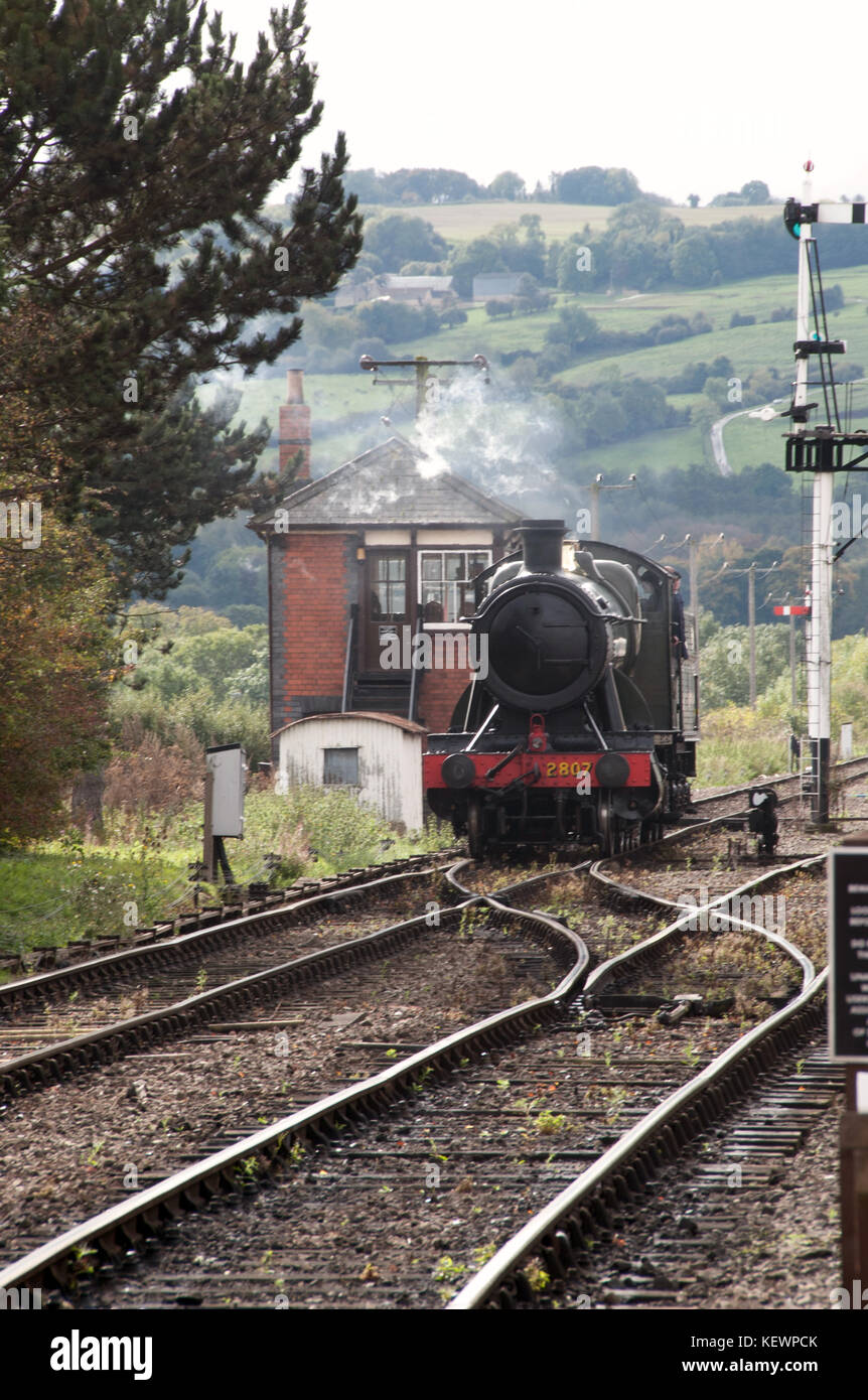 All aboard the steam train Stock Photo - Alamy