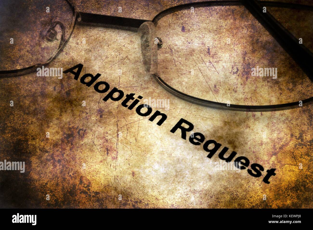 Adoption request grunge concept Stock Photo - Alamy
