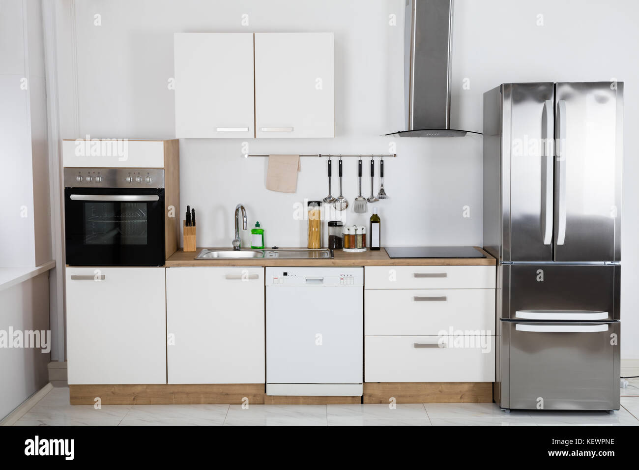 Interior View Of Modern Kitchen Interior At Home Stock Photo - Alamy