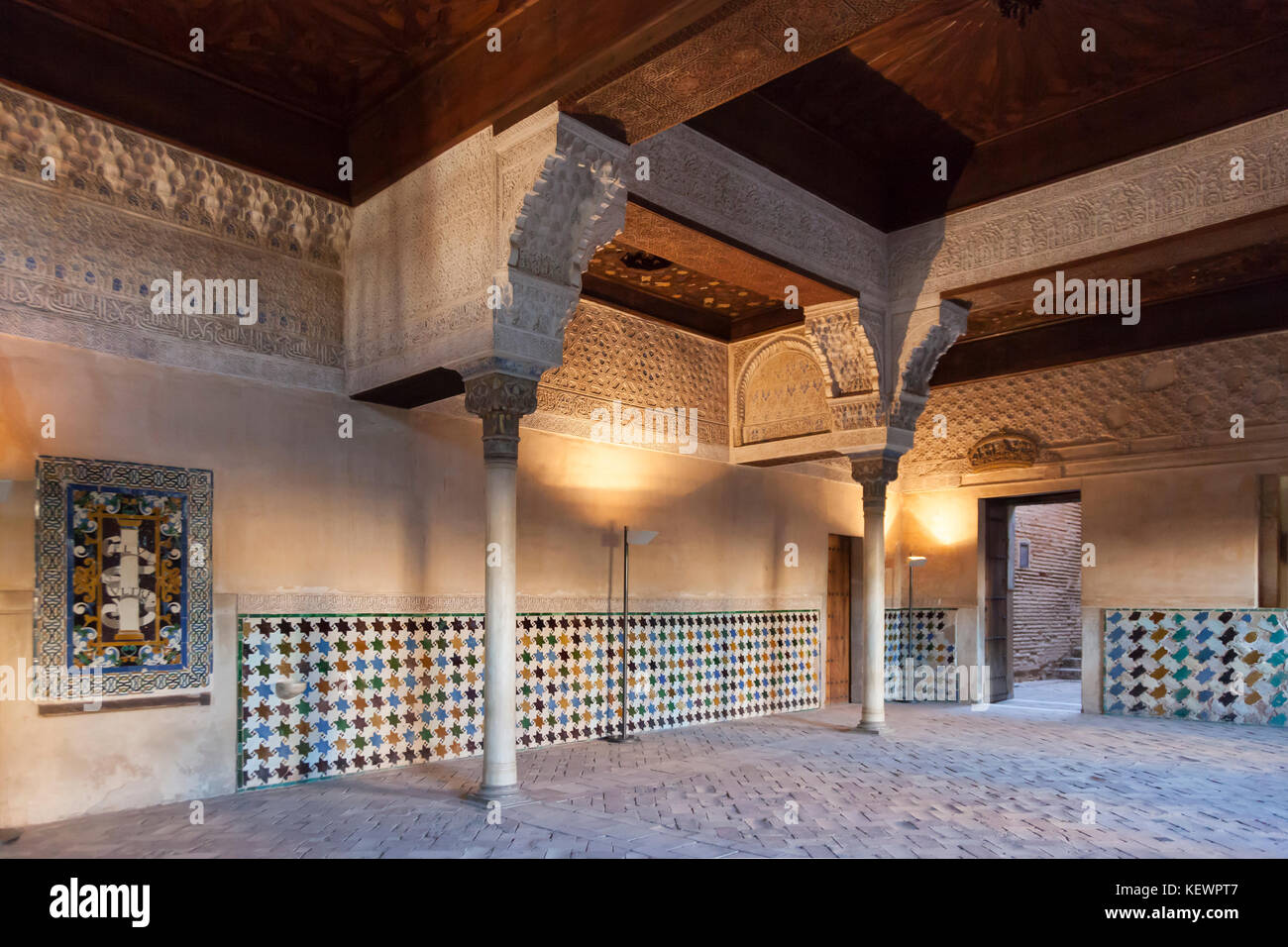 Granada, Spain: The Alhambra Palace and Fortress. Interior of Mexuar ...