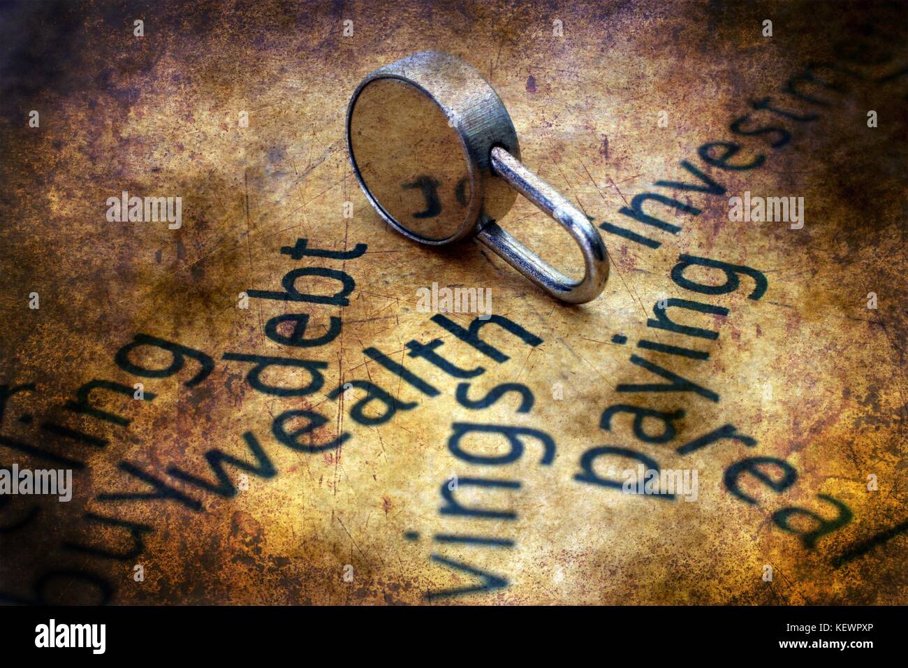 Secure wealth and lock Stock Photo - Alamy