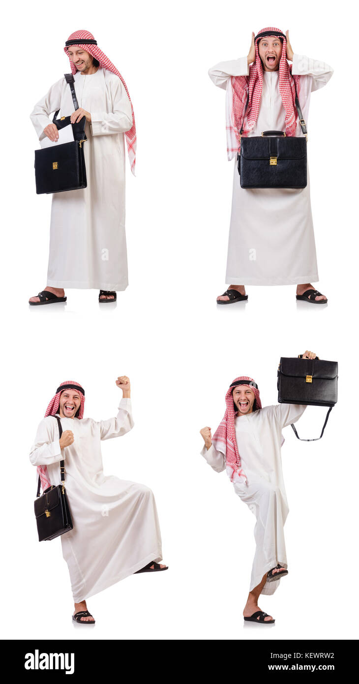 Arab man isolated on white background Stock Photo - Alamy