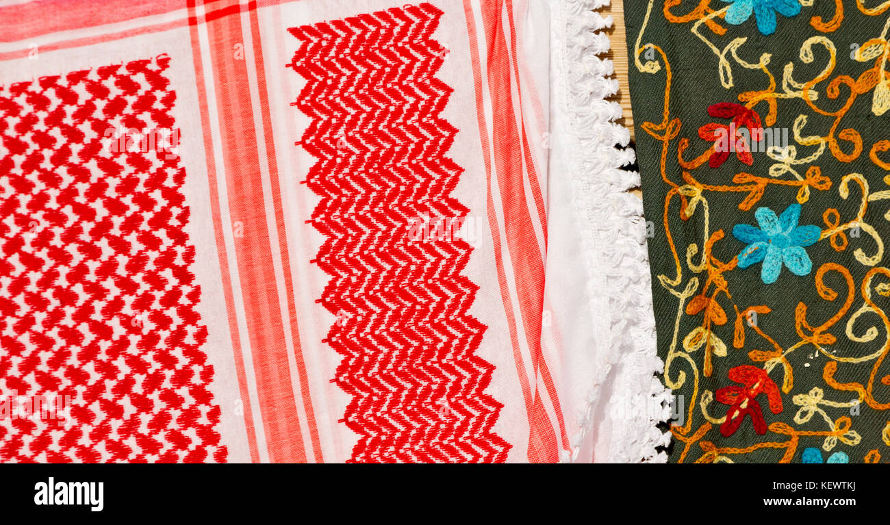 the texture of the cotton traditional symbolic arabian scarf like ...