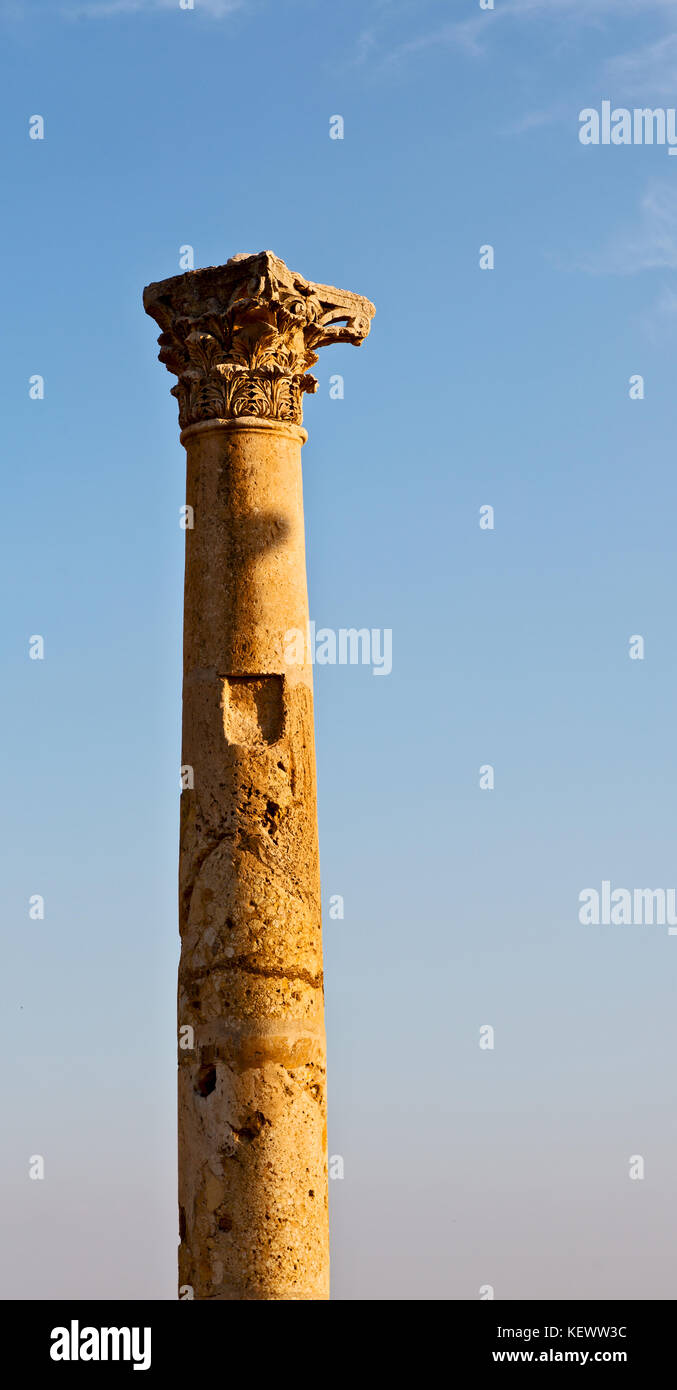 in jerash jordan the antique column and archeological site classical ...