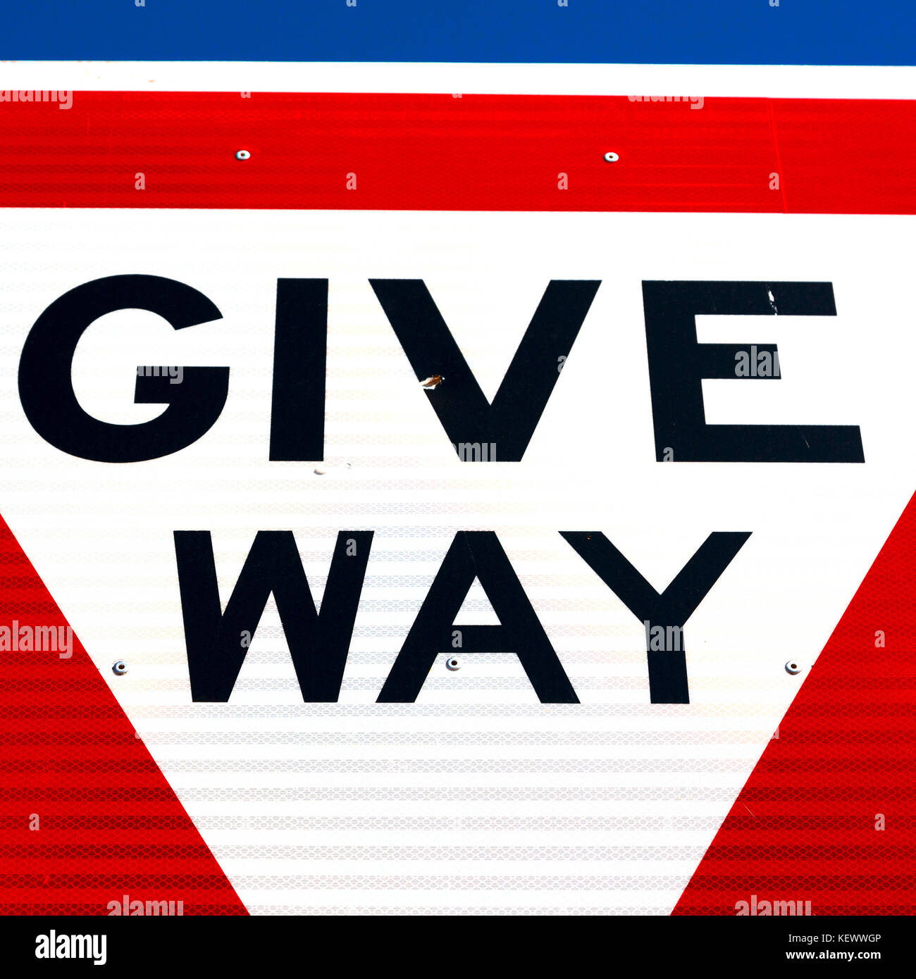 in australia the road street signal of give way Stock Photo - Alamy