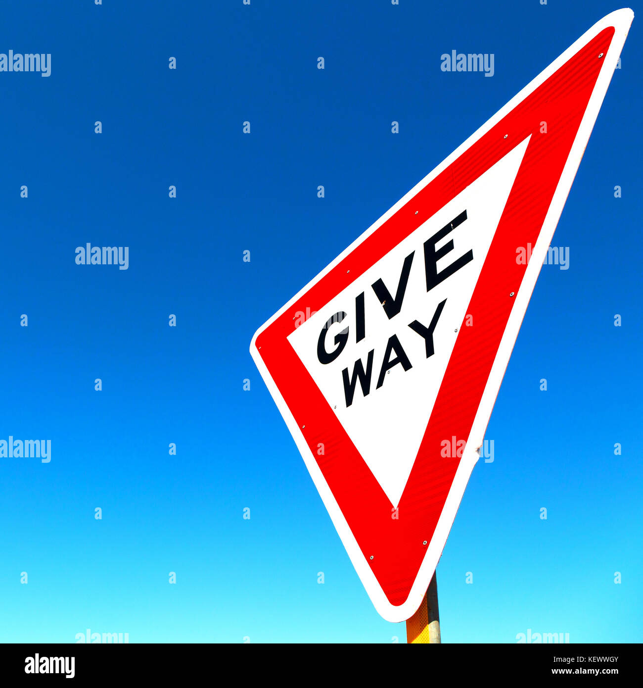 in australia the road street signal of give way Stock Photo - Alamy