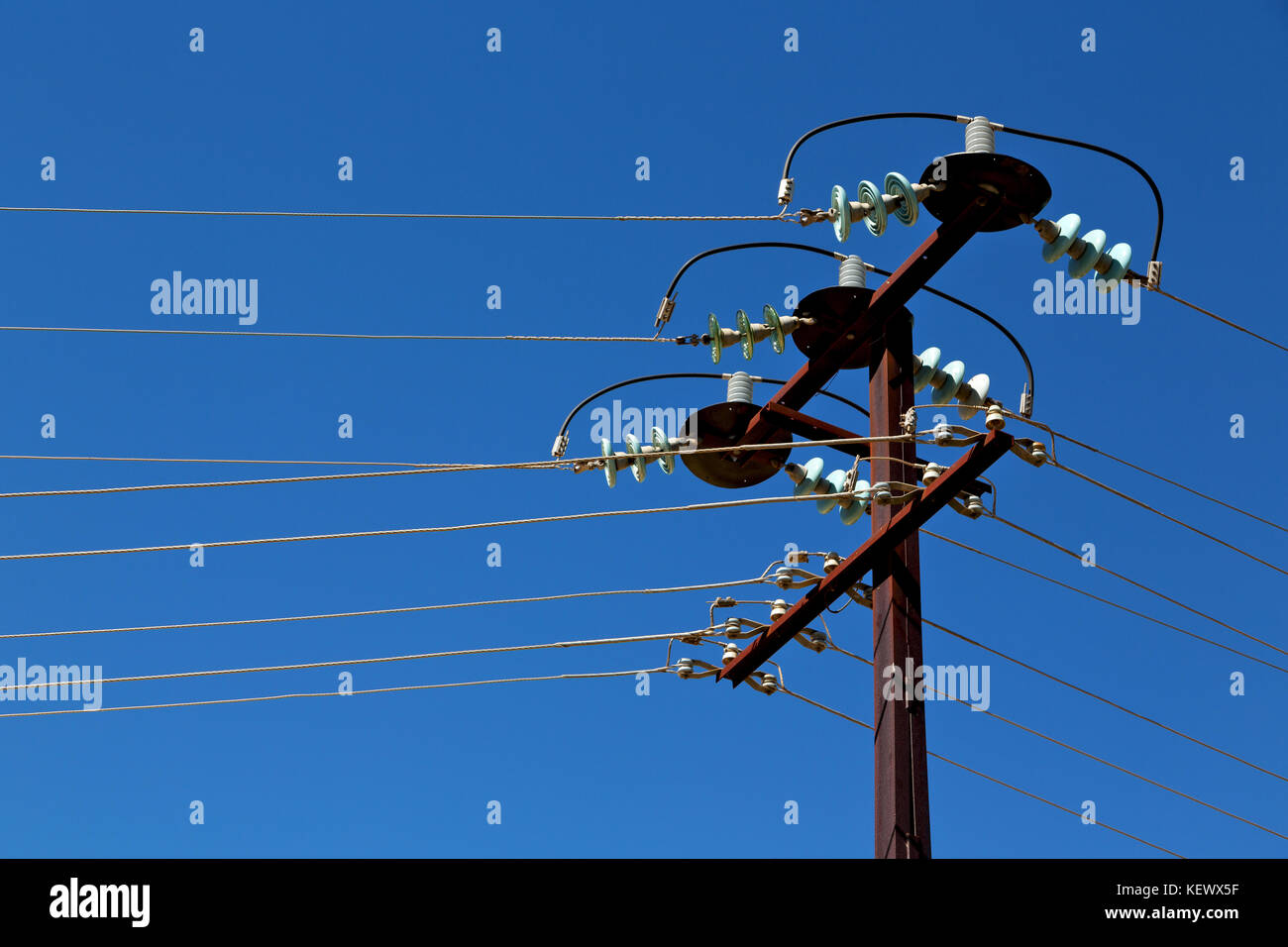 in australia the concept of power line with electrical pole in the ...