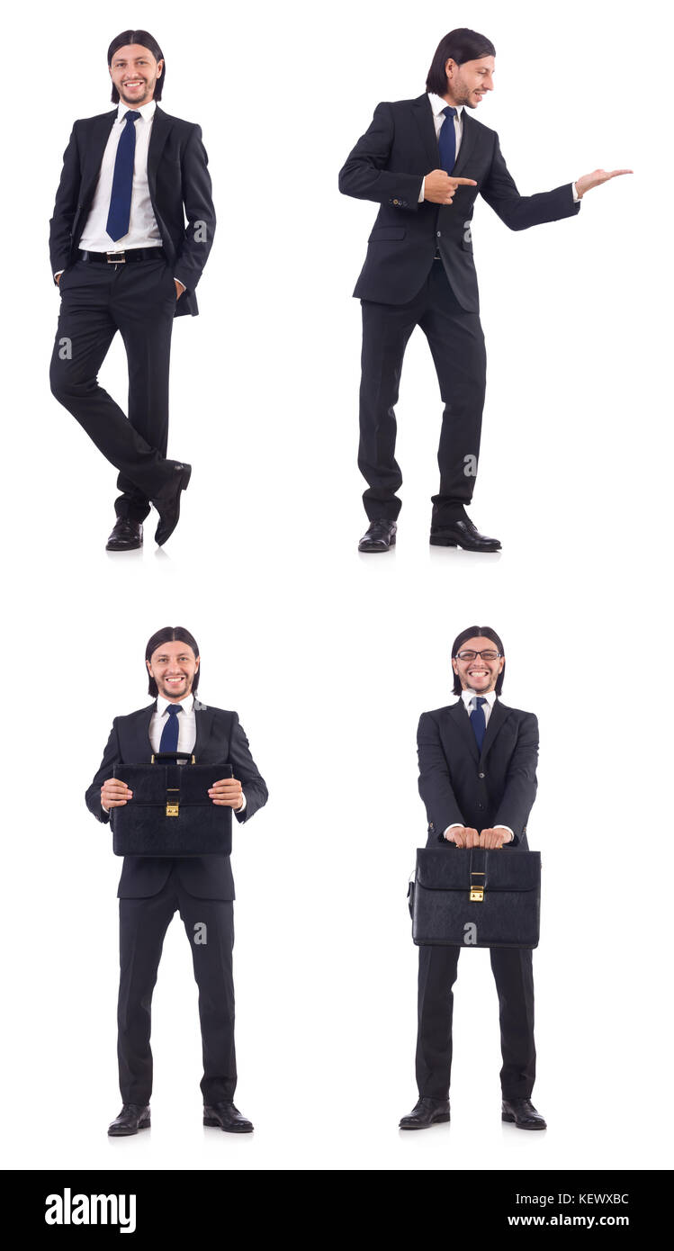 Young businessman isolated on the white background Stock Photo - Alamy