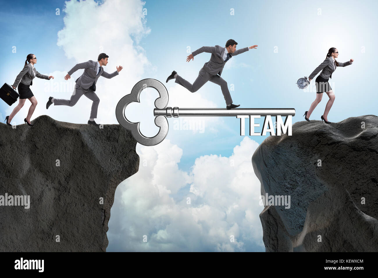 Business people in teamwork concept Stock Photo - Alamy