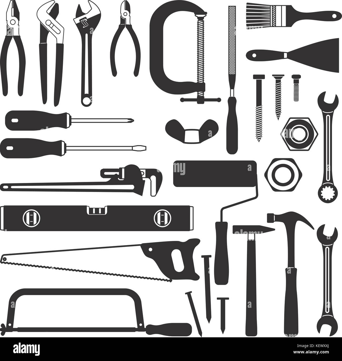 Various hand tools icons Stock Vector Image & Art - Alamy