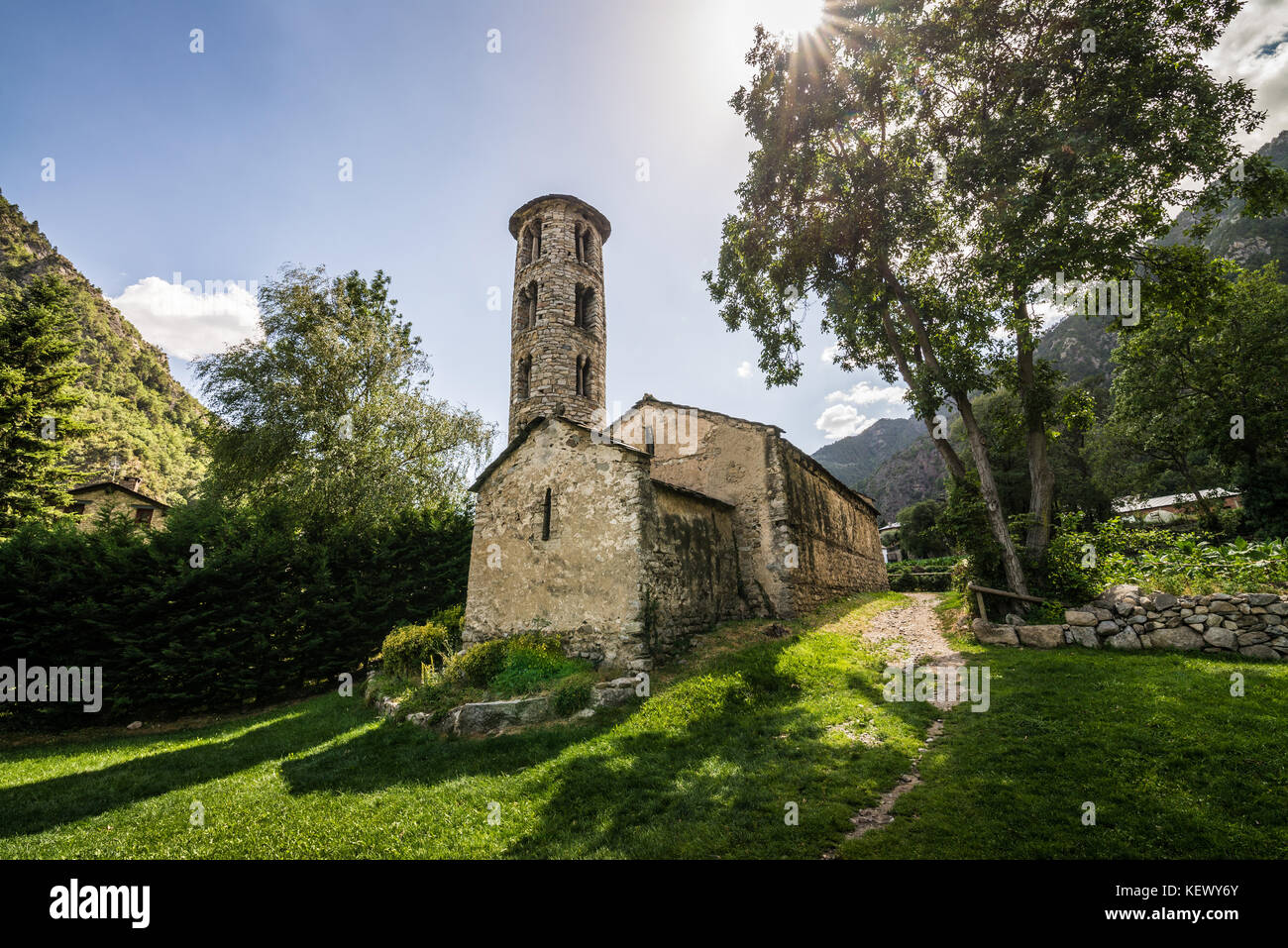 Exterior of the Santa Coloma church, Andorra, Europe Stock Photo - Alamy