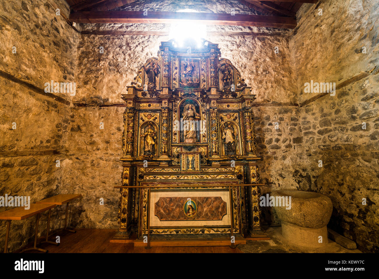 Interior of the Santa Coloma church, Andorra, Europe Stock Photo - Alamy