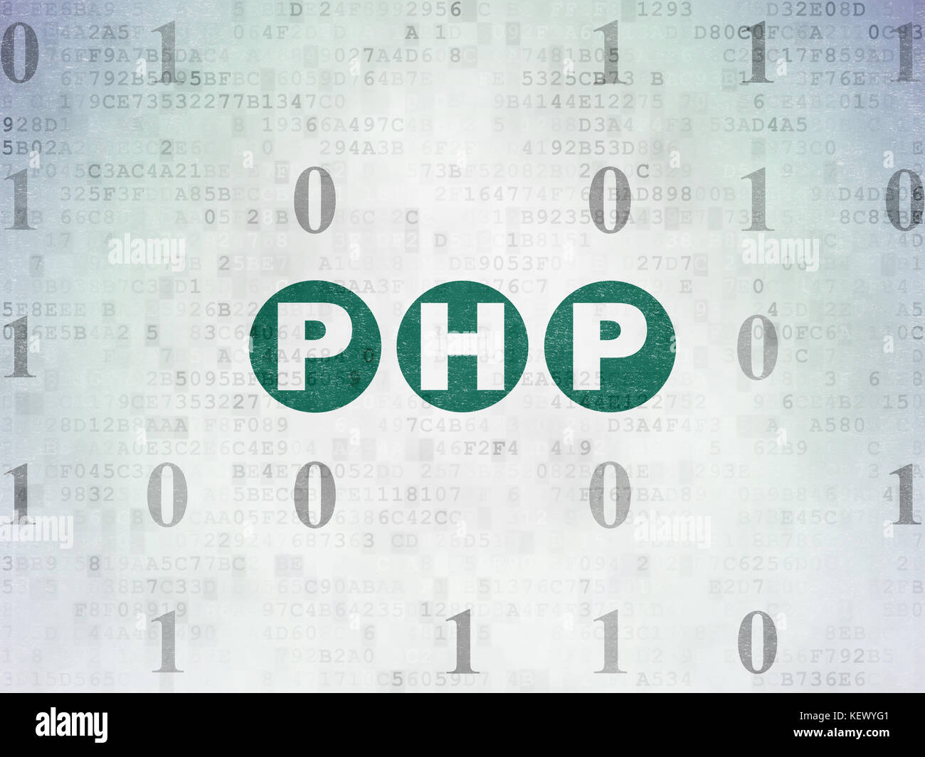 Programming concept: Php on Digital Data Paper background Stock Photo ...