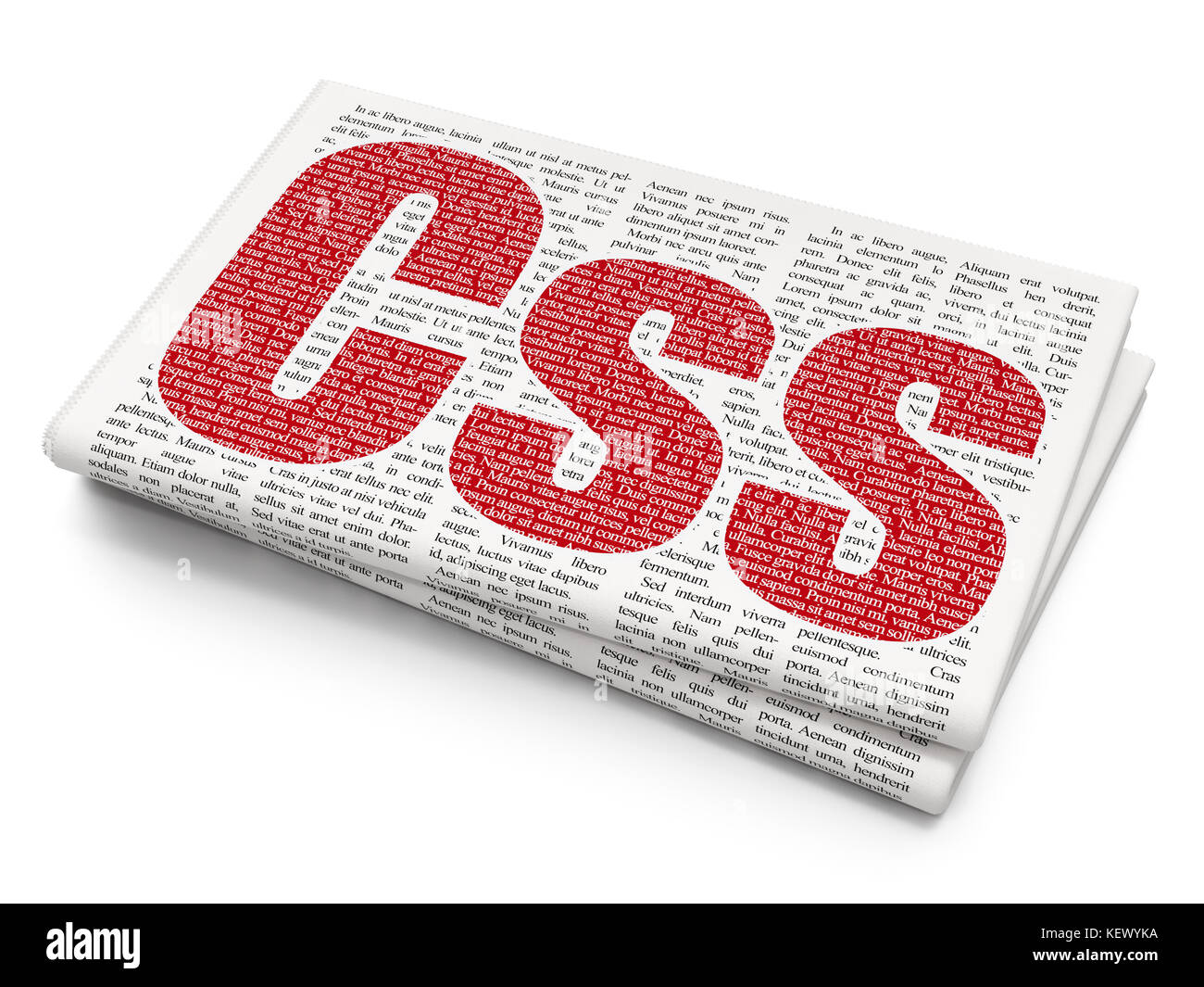 Database concept: Css on Newspaper background Stock Photo - Alamy