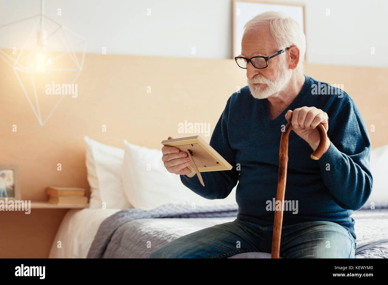 Photo serious retired elderly hi-res stock photography and images - Alamy