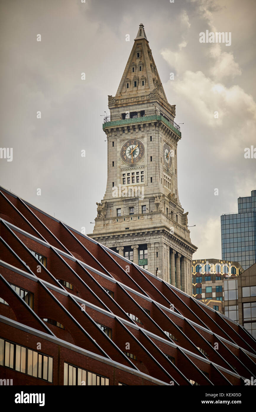 Boston Massachusetts New England North America USA Custom House Tower ...