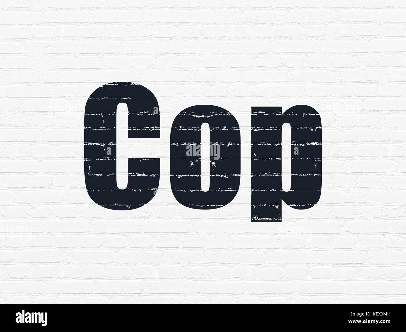 Law concept: Cop on wall background Stock Photo - Alamy