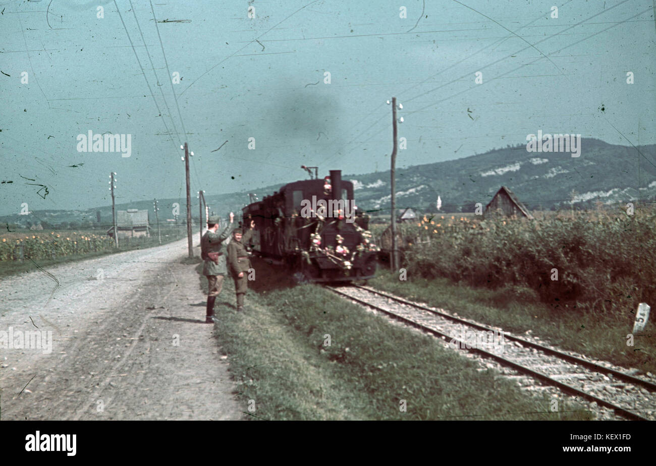 Colorful, railway, steam locomotive Fortepan 92568 Stock Photo - Alamy