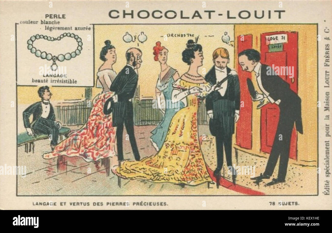 Chocolat Luit carte Perle Stock Photo - Alamy