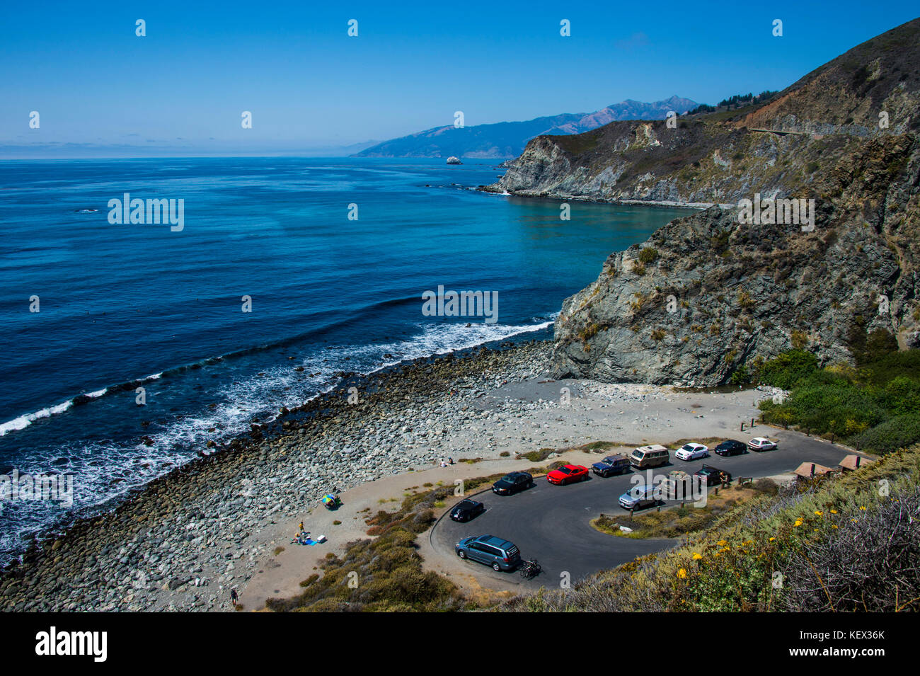 Overlook over the Big Sur, California, USA Stock Photo - Alamy