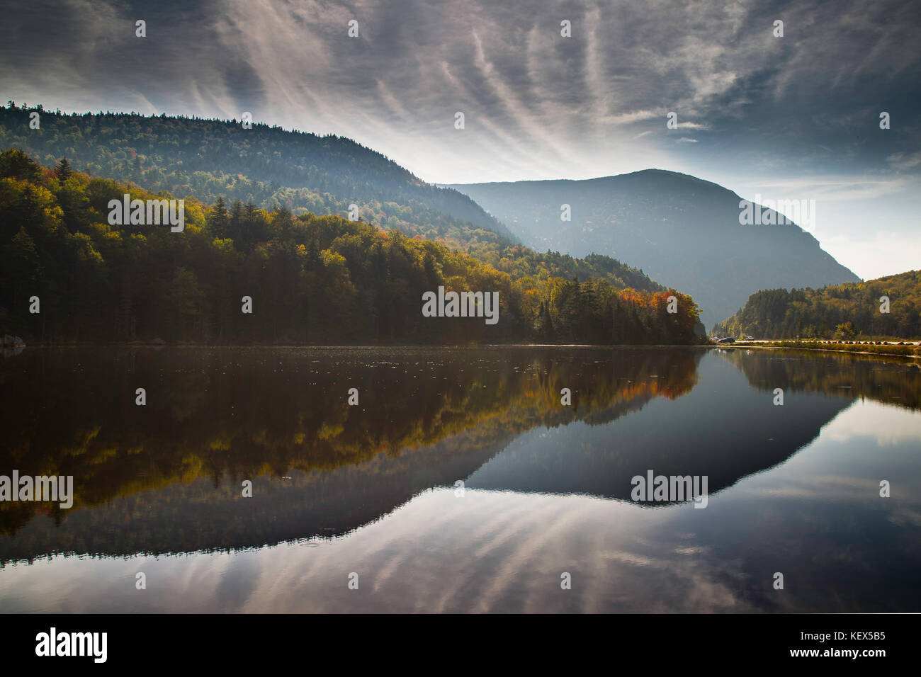 Saco Lake, looking south, Crawford Notch, Caroll, New Hampshire, USA ...