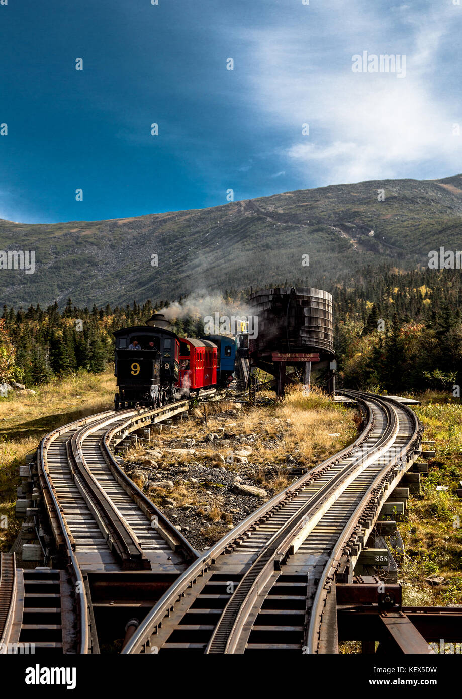 Scene from the Mount Washington Cog Railway Stock Photo - Alamy