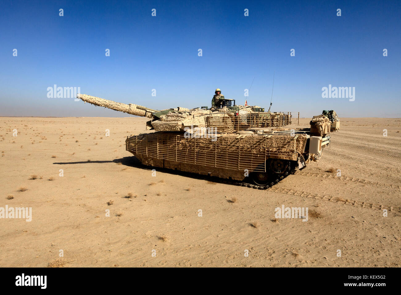 A Dutch Army Lepard 2 Tank in the desert of Helmand Province ...