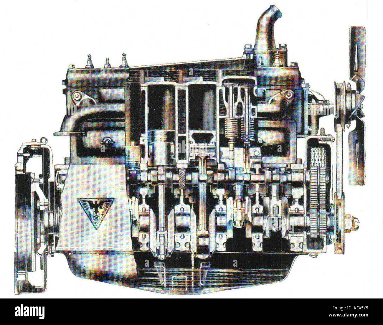 Adler six cylinder engine (LA2 Blitz 0426 Stock Photo - Alamy