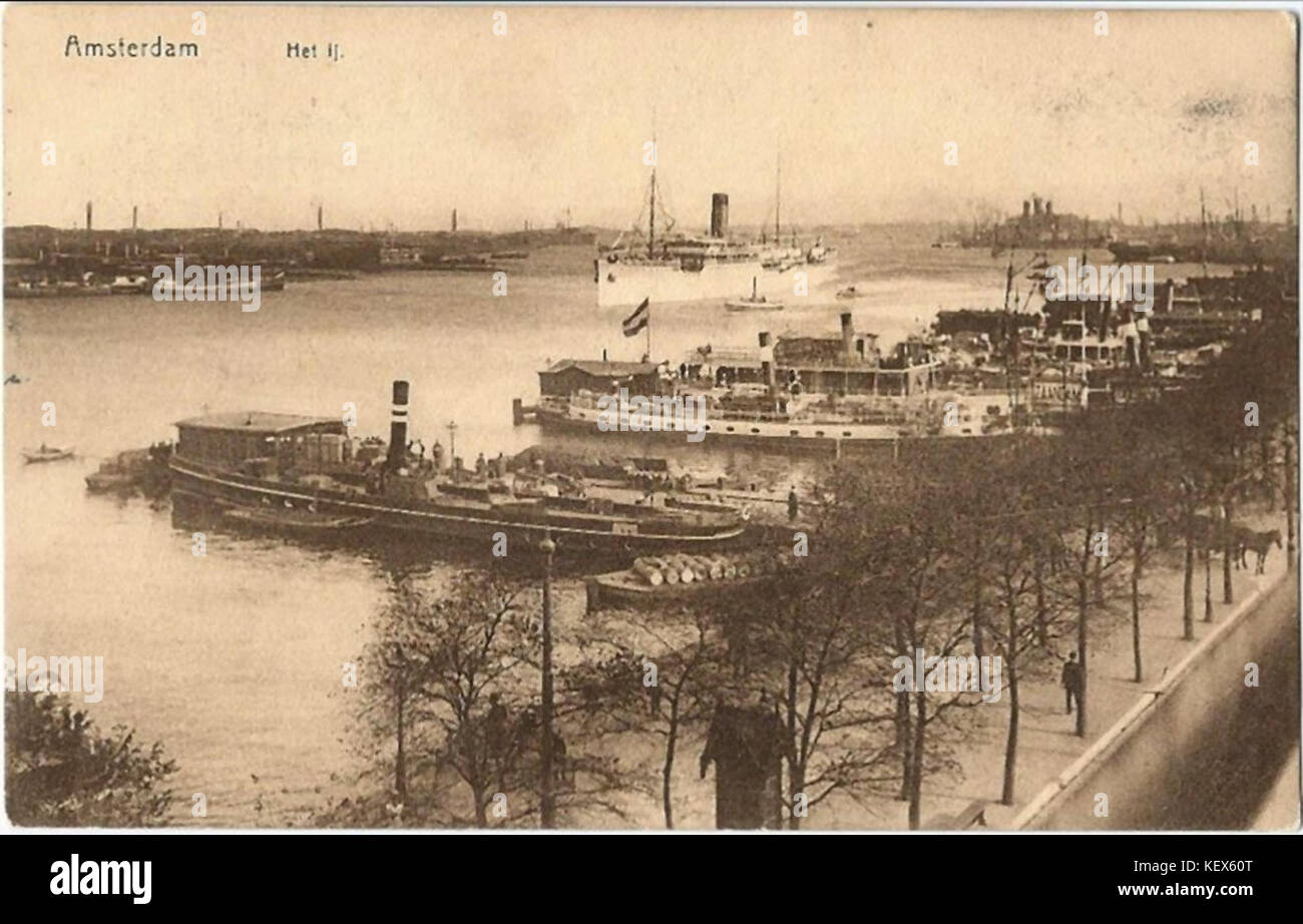 Amsterdam Het IJ 1920 Stock Photo - Alamy