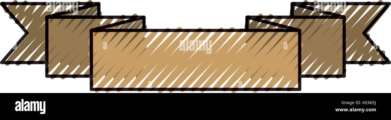 colored ribbon doodle over white background vector illustration Stock ...