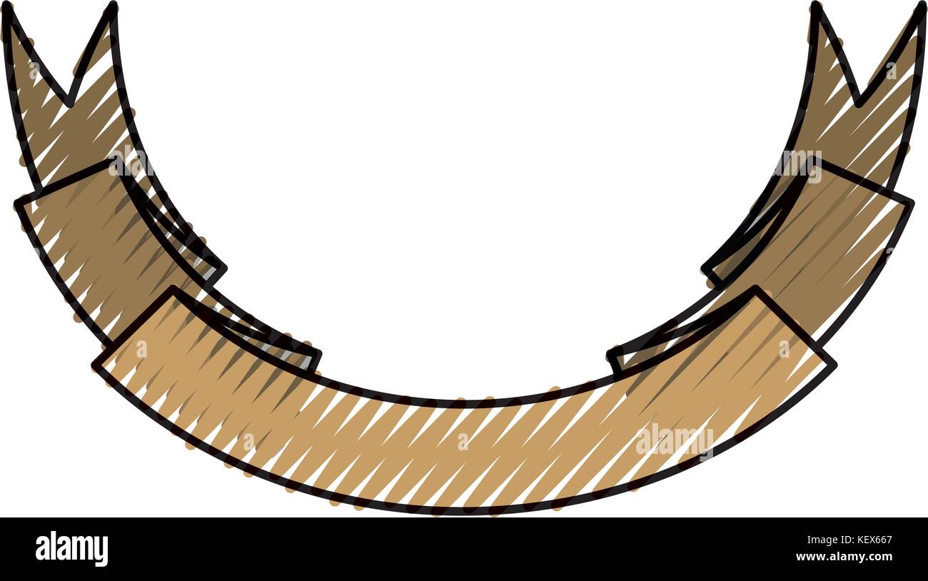 colored ribbon doodle over white background vector illustration Stock ...