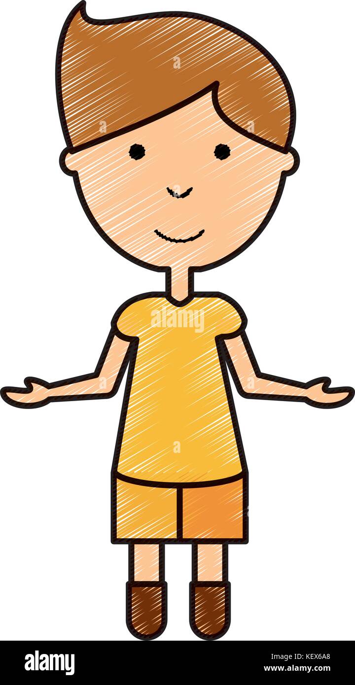colored man with open arms over white background vector illustration ...