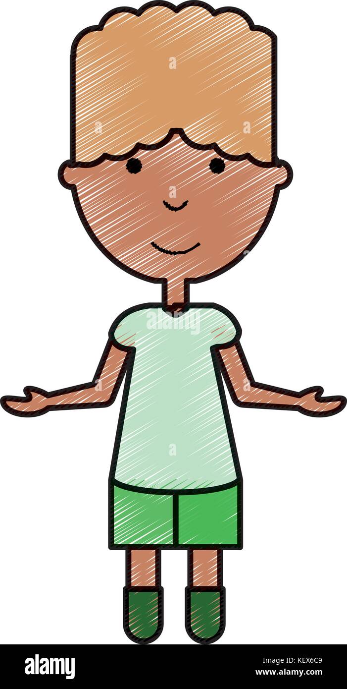 colored man with open arms over white background vector illustration ...