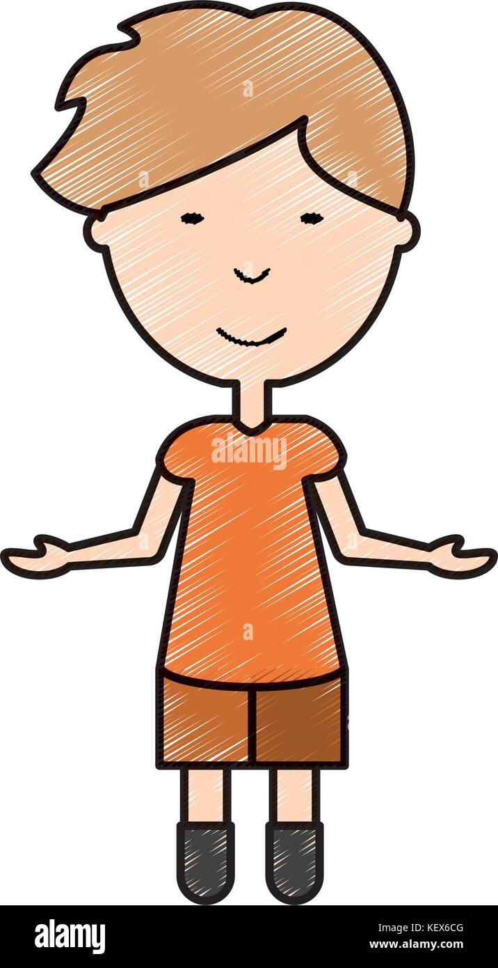 colored man with open arms over white background vector illustration ...