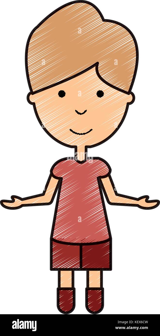 colored man with open arms over white background vector illustration ...