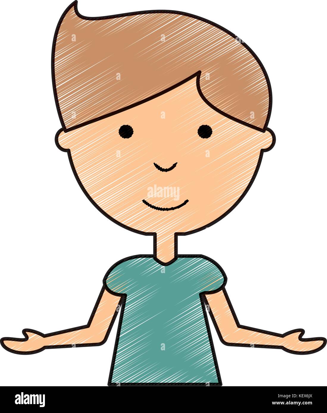 colored man with open arms over white background vector illustration ...