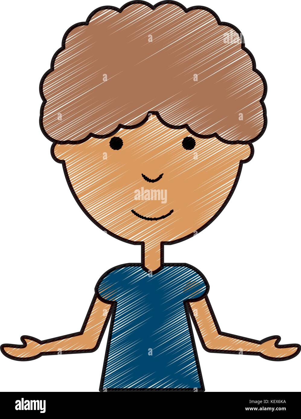 colored man with open arms over white background vector illustration ...