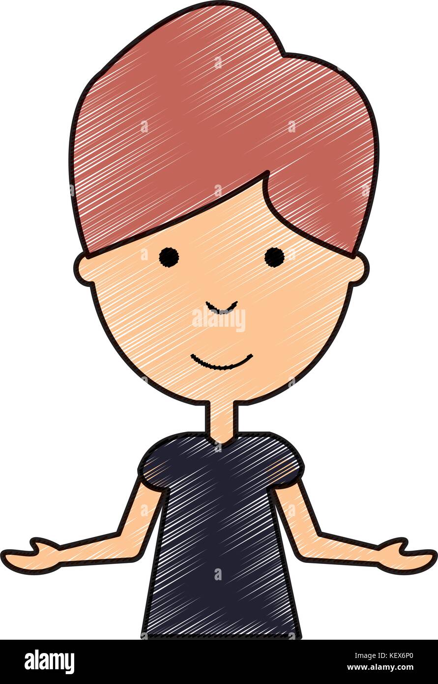 colored man with open arms over white background vector illustration ...